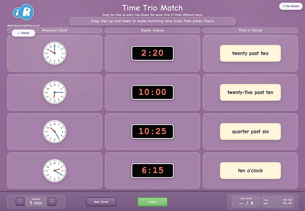 Telling the Time Games (6–10) | Take Your Time, Time Trio & More ...